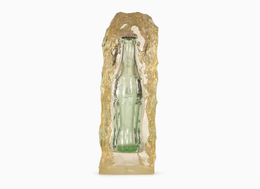 1980 Coca Cola Coke Bottle Advertisement Ice Acrylic Block Display ...