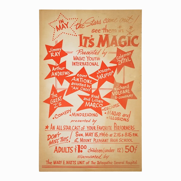 Vintage Magic Poster - Etsy