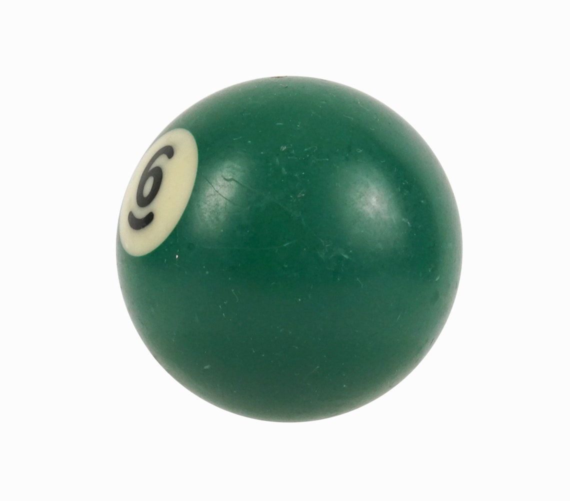 6 Billiard Ball 2.25 Number Six VI Solid Solids Green | Etsy