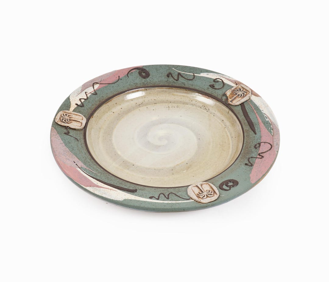 1999 Cunningham Pottery Large Ceramic Plate Wall Hanging - Etsy