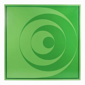 1974 Bergman Abstract Oil Painting on Canvas Hard-edge Mid Century ...