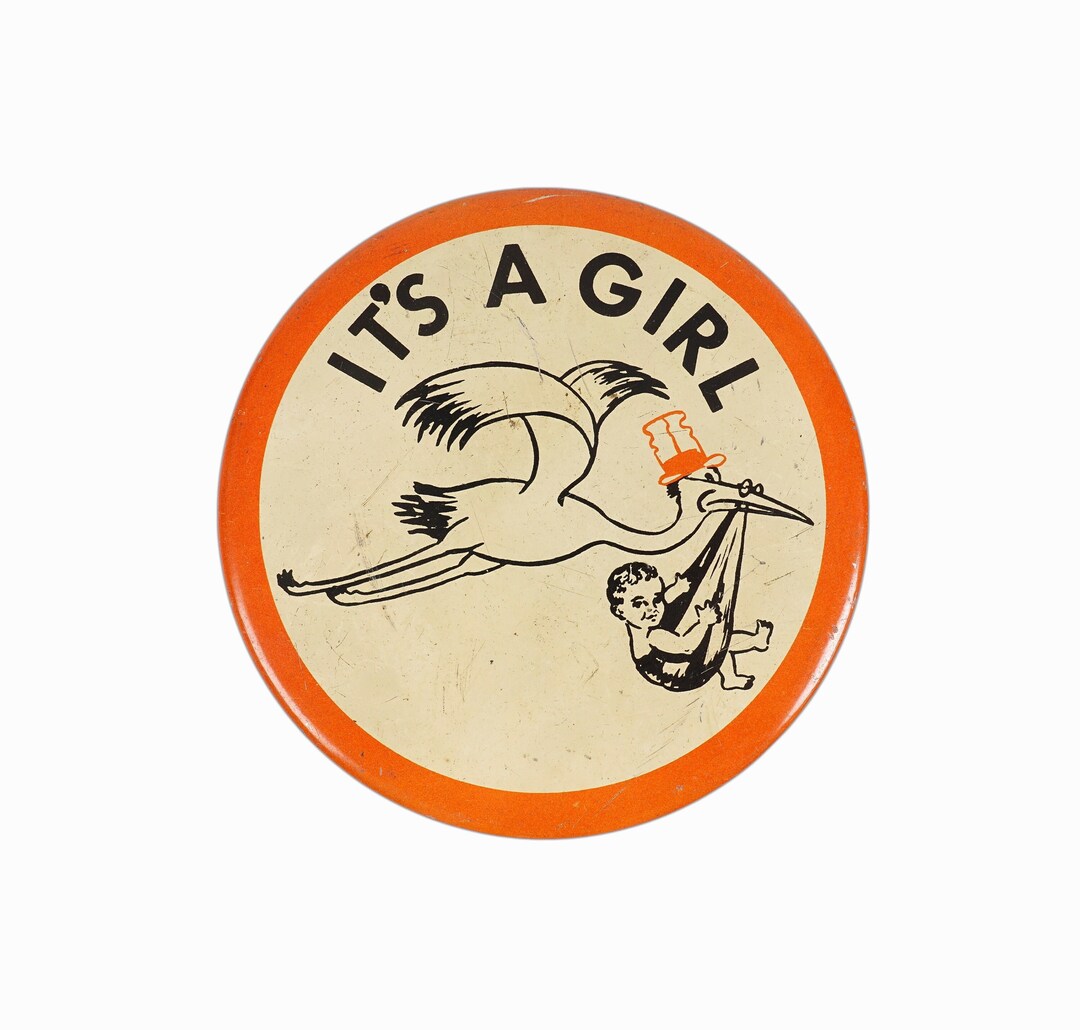 1960s "it's A Girl" Pin Metal Mid-century - Etsy