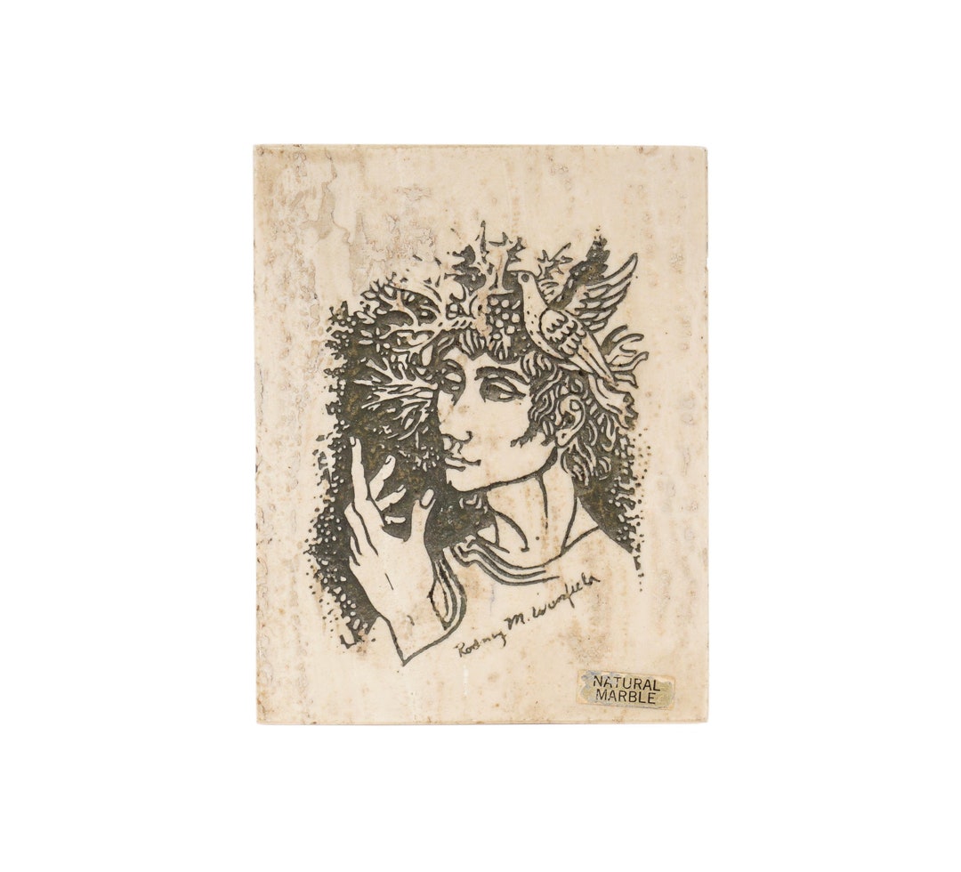 Rodney Winfield Marble Plaque Tile Sculpture Vintage - Etsy