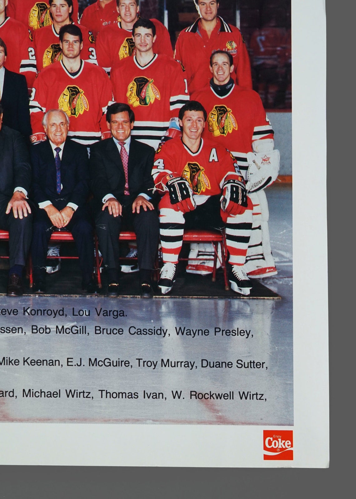 1988-89 Chicago Blackhawks Poster 17 x 22 Vintage NHL Hockey | Etsy