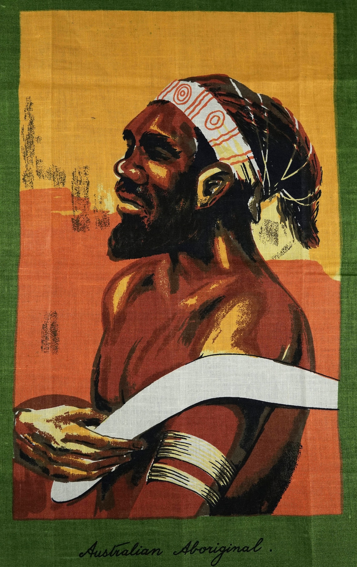 Vintage Australian Aboriginal Pure Linen Tea Towel Souvenir 21 - Etsy India