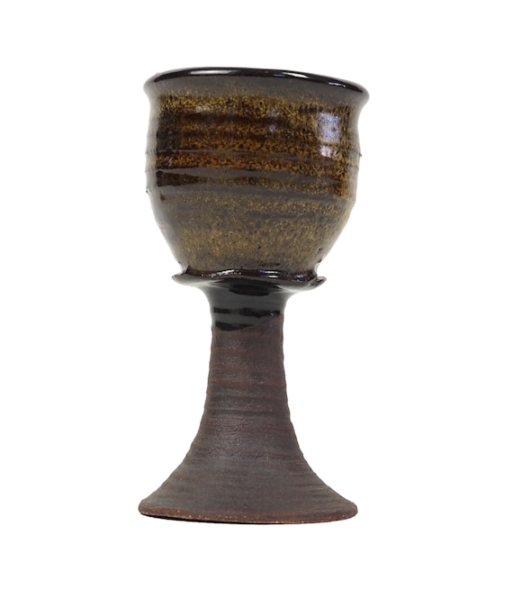 Edna Arnow Goblet Stoneware Midwest Chicago Pottery Modernist - Etsy