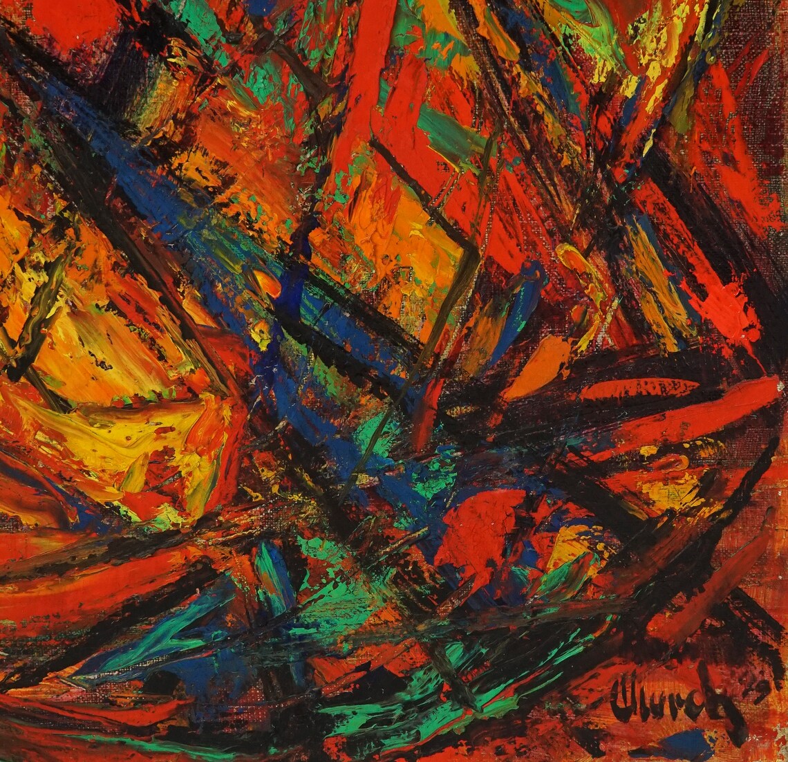 1949 Howard Church Abstract Expressionist Oil Painting on - Etsy