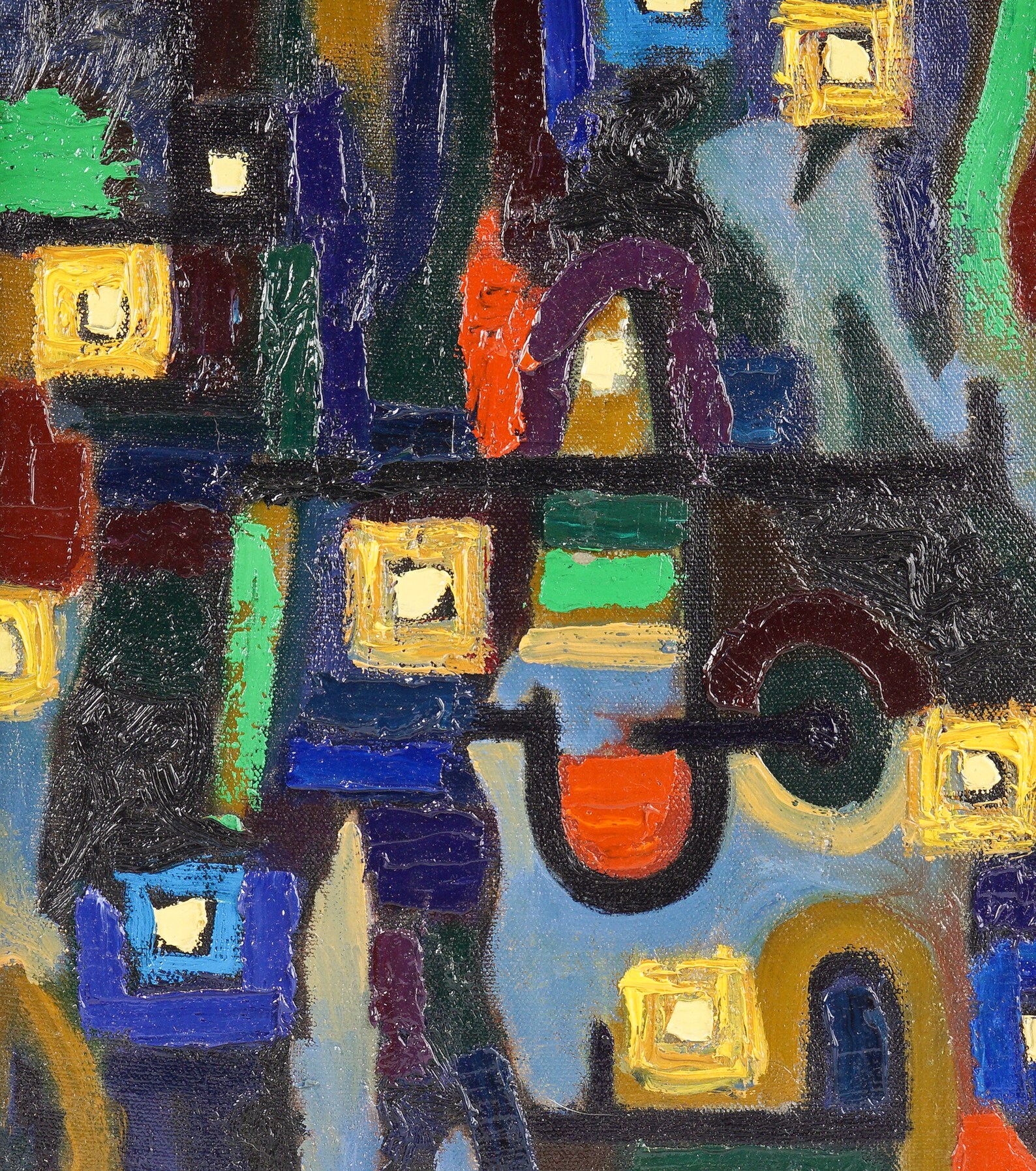 1975 Walter Myers Abstract Oil Painting on Canvas Mid Century Modern - Etsy