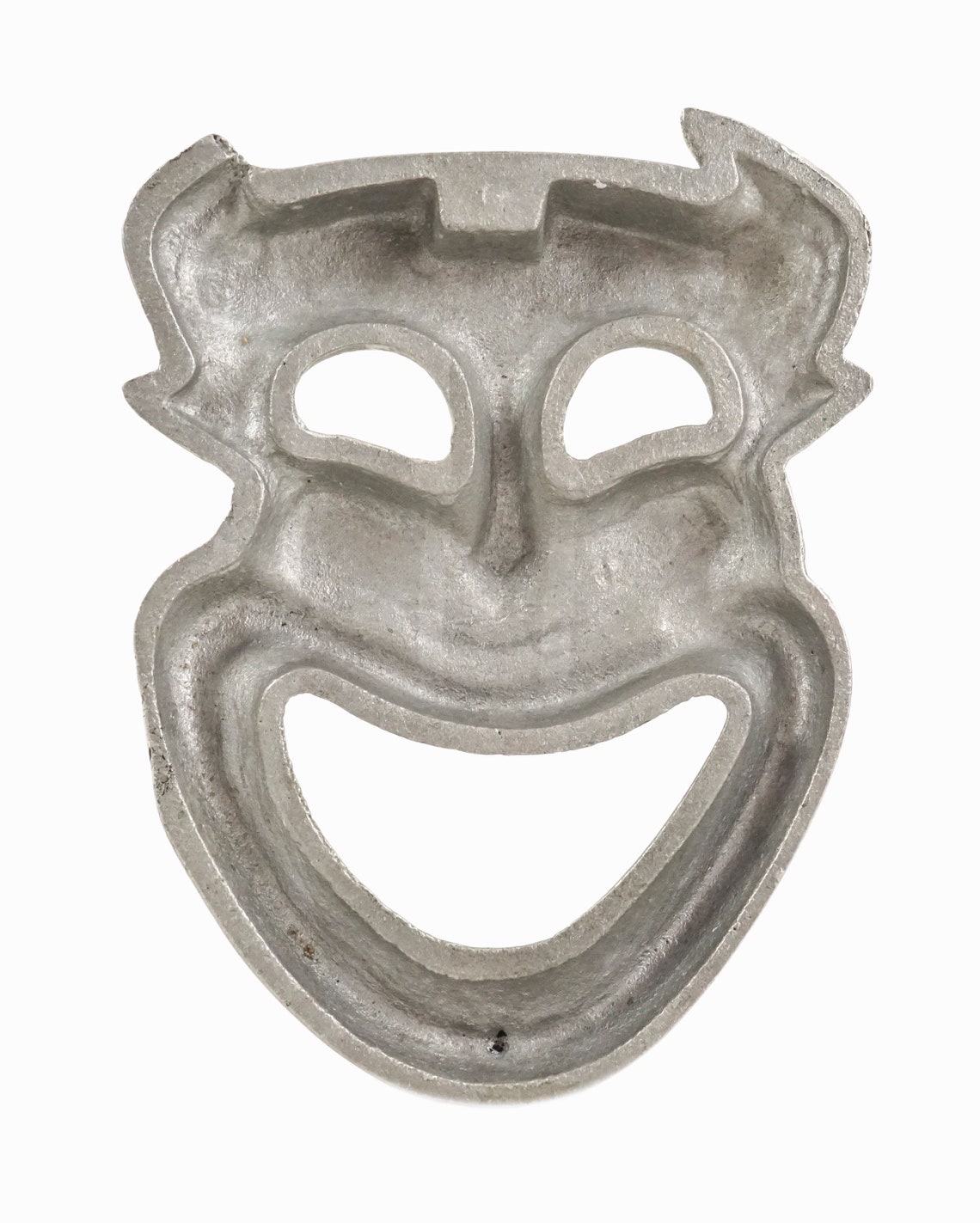 Vintage Cast Aluminum Comedy Mask Thespian Actor Mid Century | Etsy