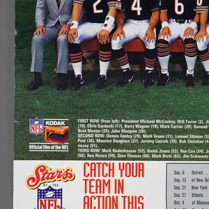 1992 Chicago Bears Schedule KODAK Promo Vintage Poster - Etsy