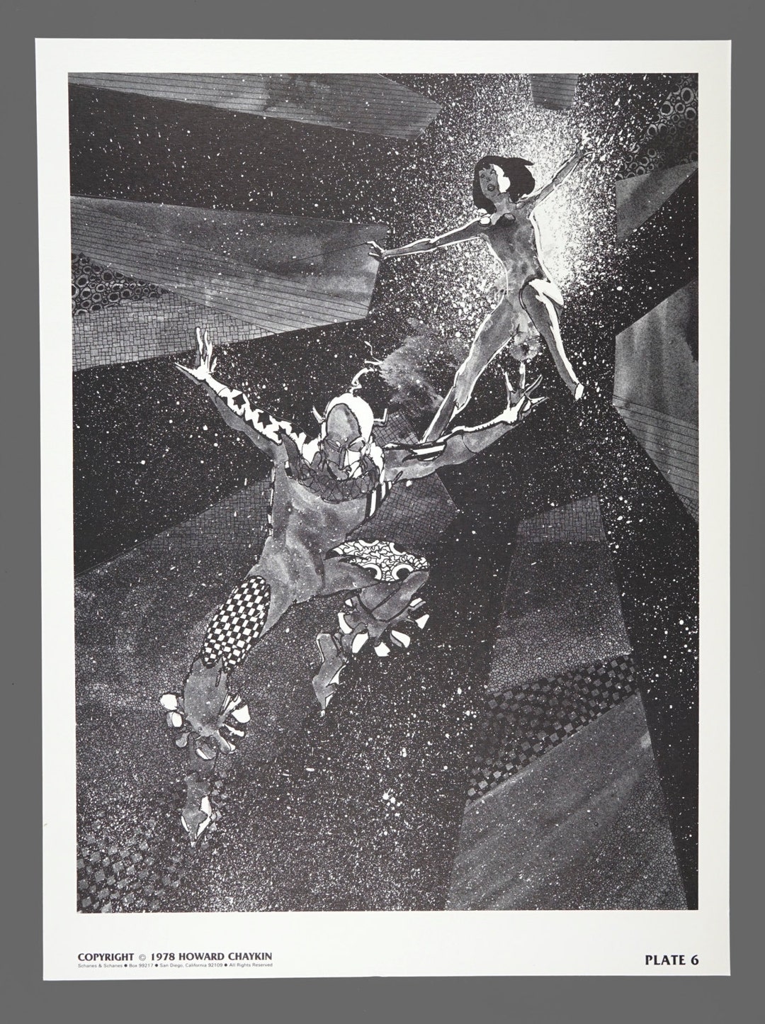 1978 Howard Chaykin Print Cody Starbuck Limited Edition 505/1000 Black ...
