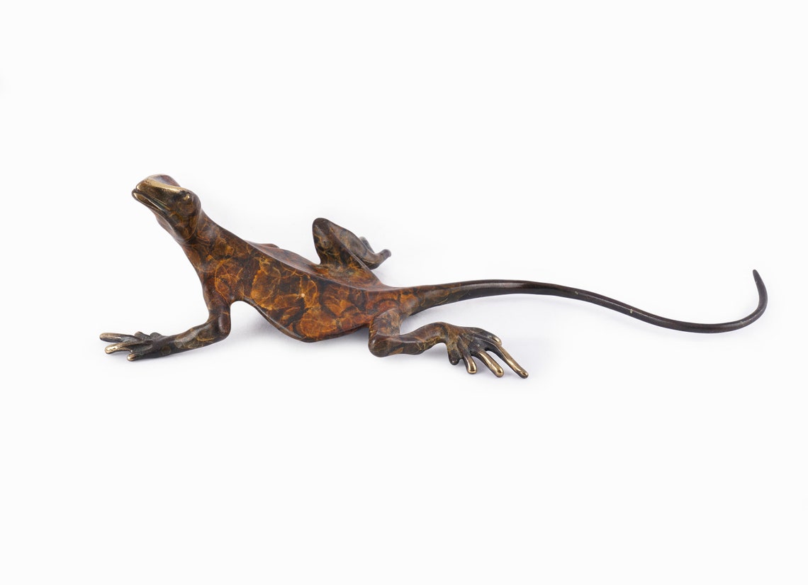 Michael Storey Bronze Lizard Sculpture Mid Century Modern - Etsy