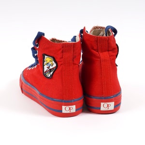 Vintage OP Ocean Pacific High Tops Red Sneakers - Etsy