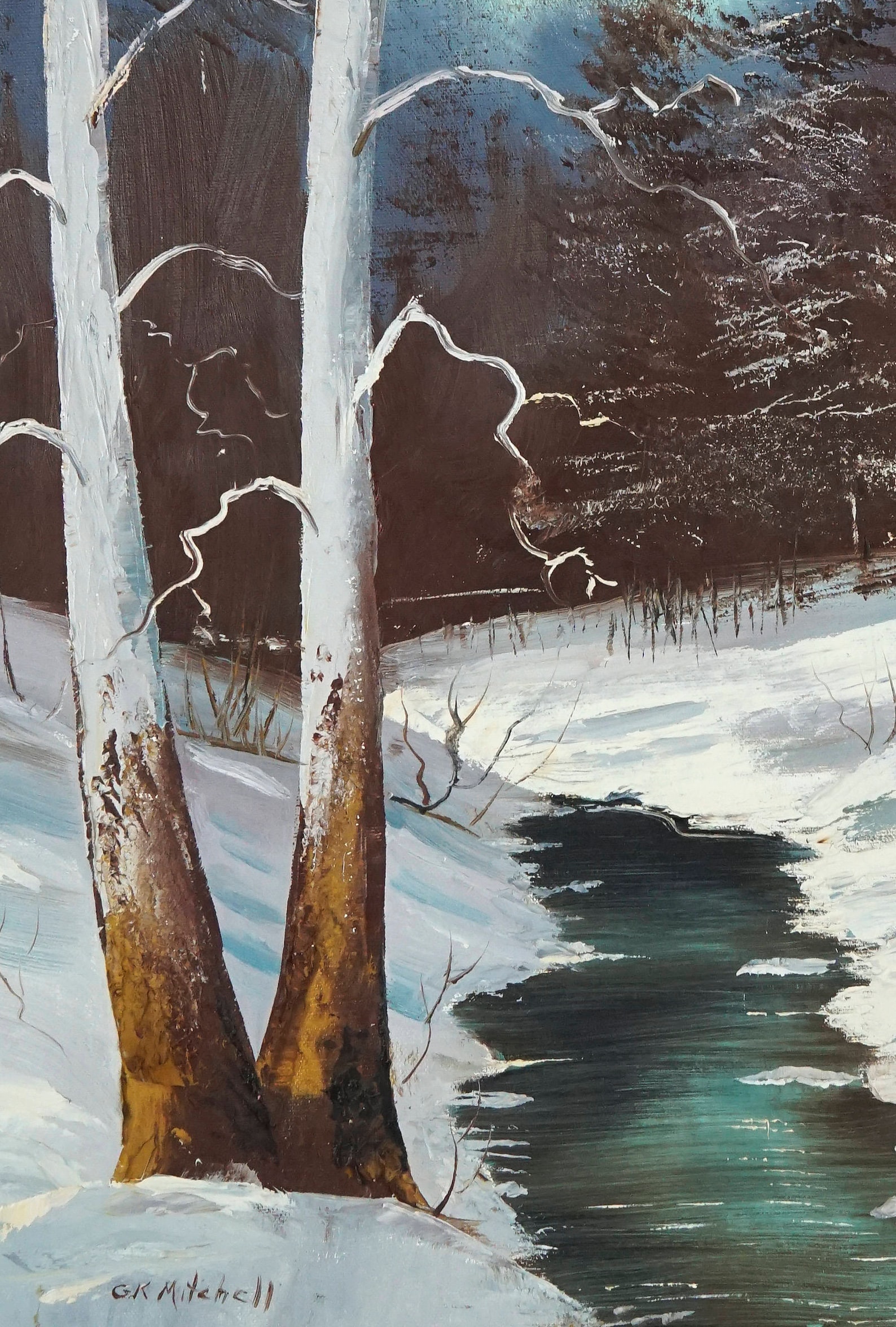 Vintage G. K. Mitchell Oil Painting on Canvas Vintage Nature - Etsy