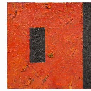 Gerald Richman Abstract Oil Painting on Canvas Mixed Media Mid Century ...