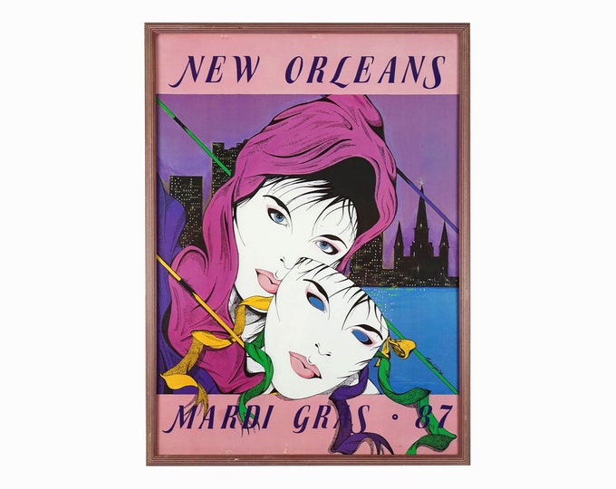 1987 Michael Hunt Mardi Gras Print New Orleans Framed - Etsy