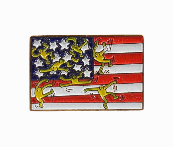 Keith Haring Pin Vintage Keith Haring x Obey Collecti… - Gem