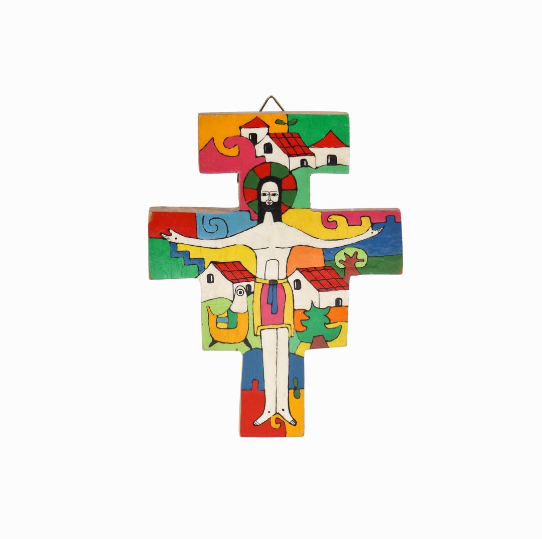 El Salvador Handmade Wooden Cross Jesus Christ Crucifix Catholic ...