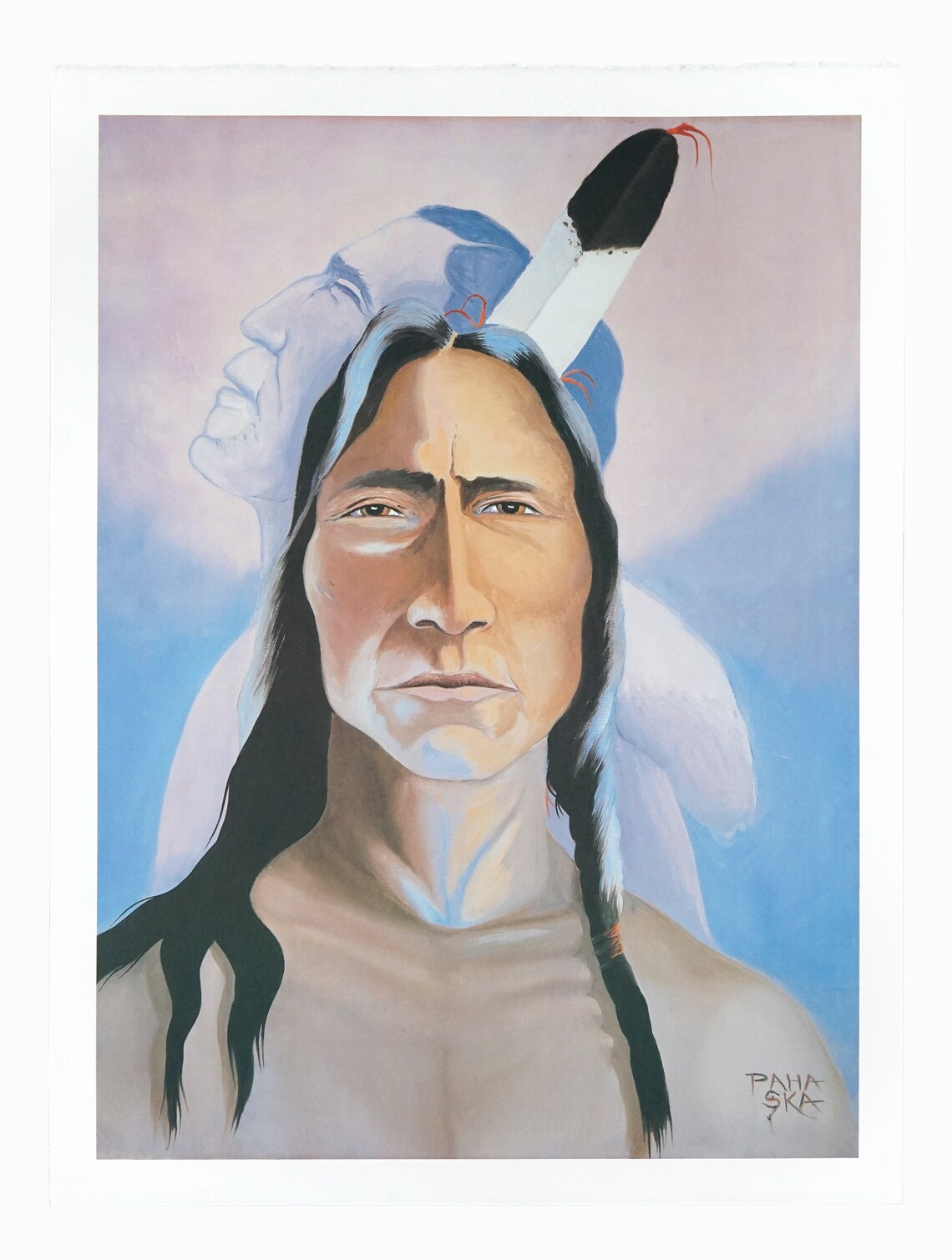 Vintage Paha Ska Offset Lithograph Print Native American - Etsy