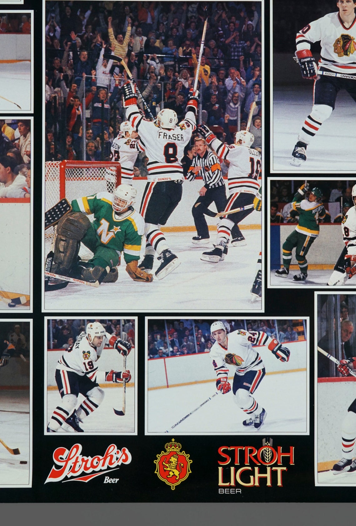 1985 Chicago Blackhawks Poster 17 X 22.5 Vintage NHL Hockey | Etsy