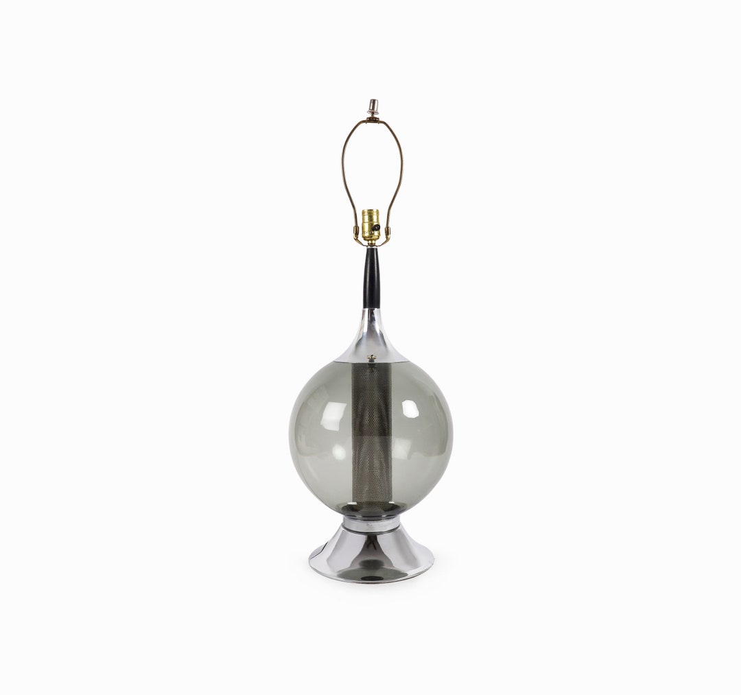 Mid Century Acrylic Lamp Ball Shape - Etsy