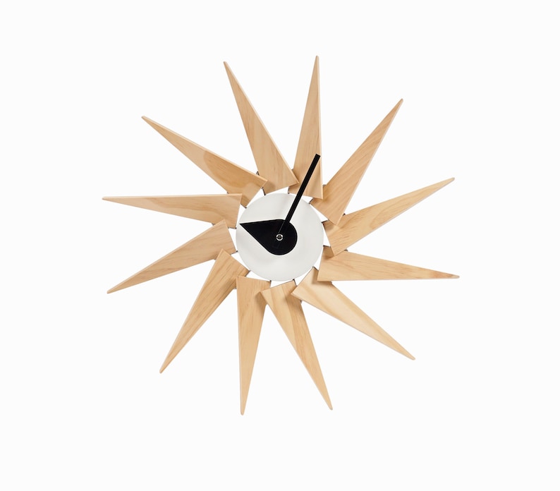 George Nelson Starburst Wall Clock Verichron Mid Century Modern - Etsy