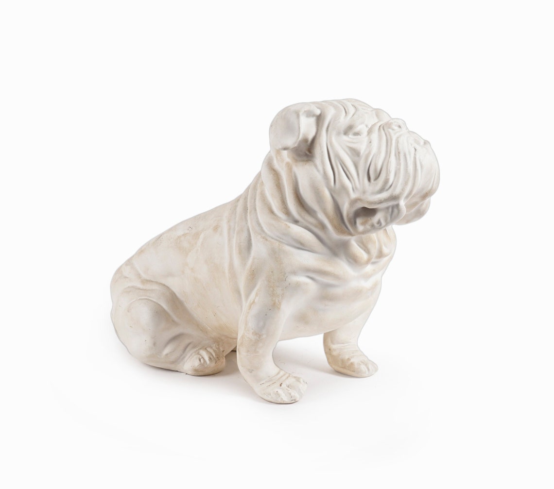 Vintage Plaster Boxer Dog Sculpture Life Size - Etsy
