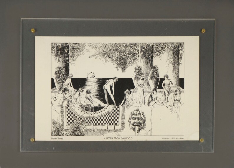 1978 Bruce Jones Print A Letter From Damascus Black & White | Etsy