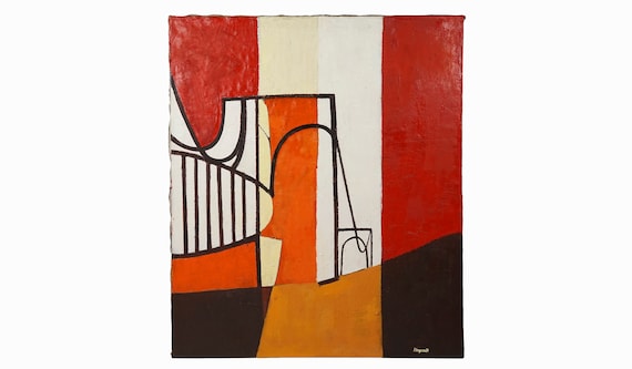 1960s Haycraft Abstract Oil Painting on Canvas Mid Century | Etsy