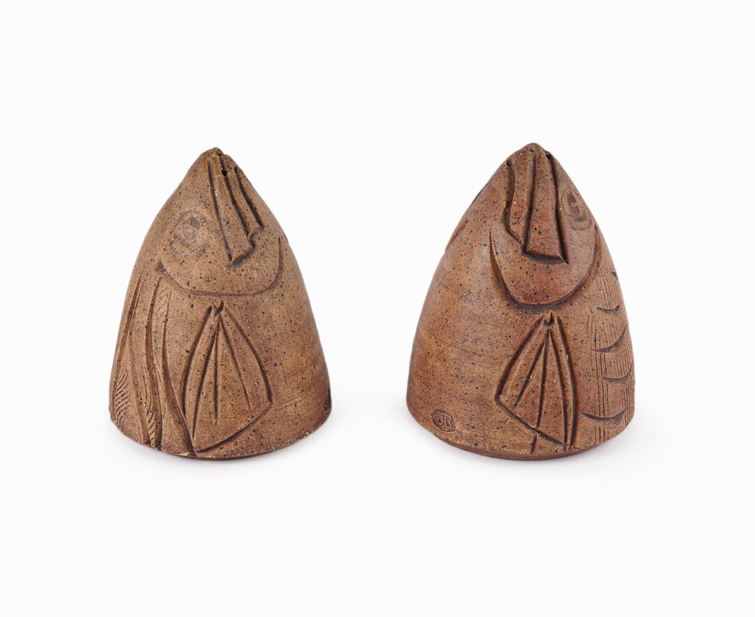 Ceramic Fish Head Shaker Set Salt Pepper Shakers - Etsy