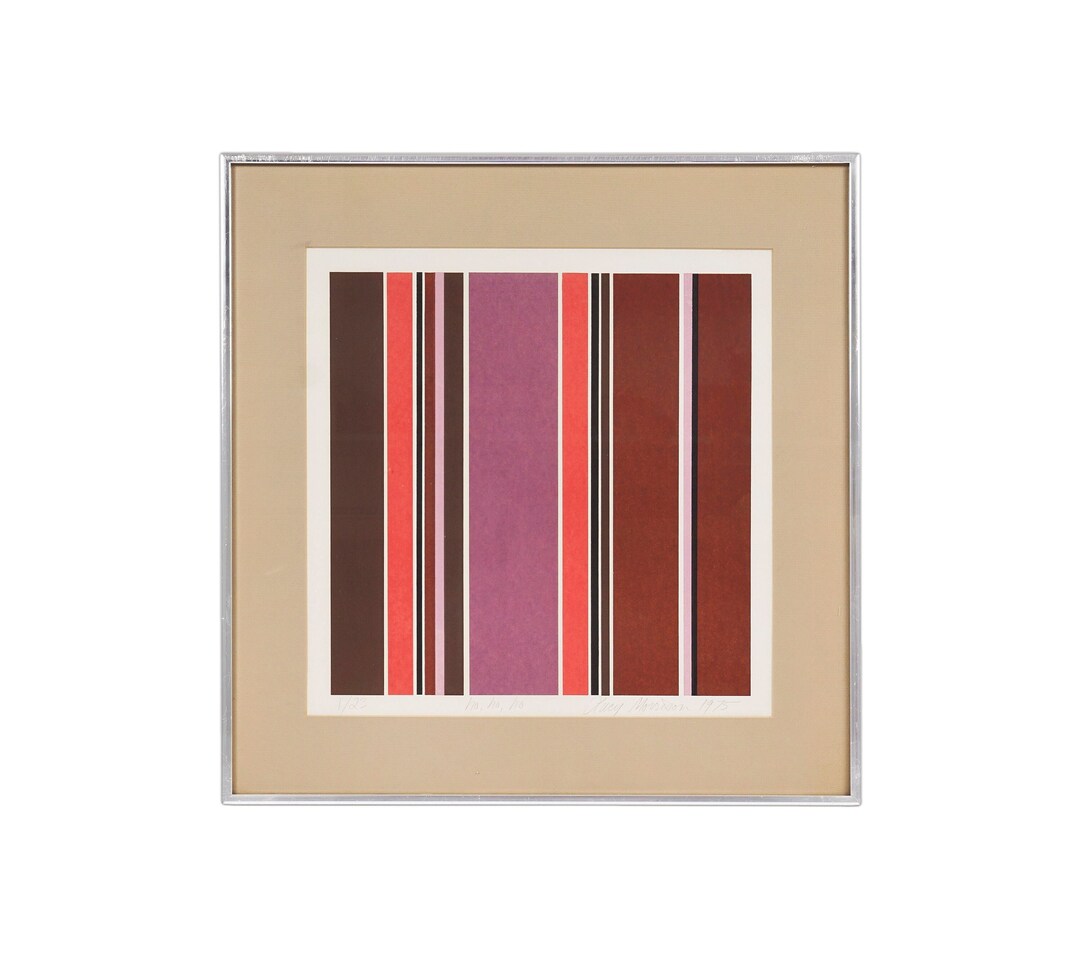 1975 Lucy Morrison Serigraph on Paper Minimalist Geometric - Etsy