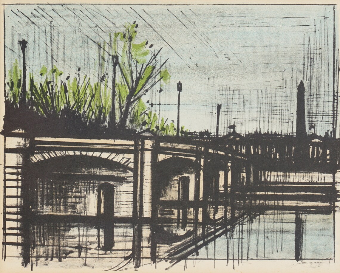 Bernard Buffet Lithograph on Paper place De La - Etsy