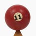 No. 11 Pool Ball Miniature Clay Billiard Ball Size 1.5 Red Eleven XI ...