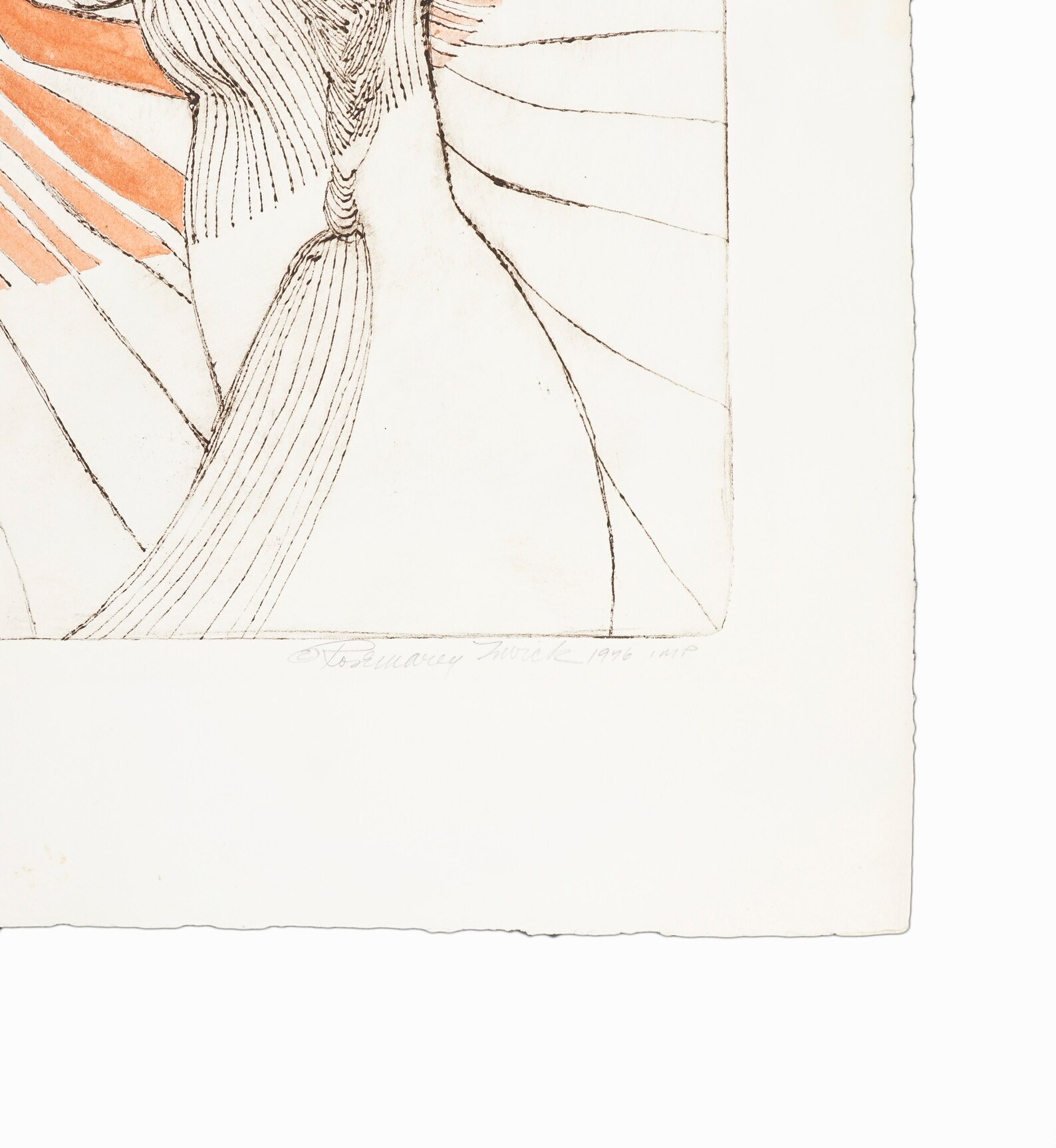 1976 Rosemary Zwick Print on Paper "legend" Mid Century Native American ...