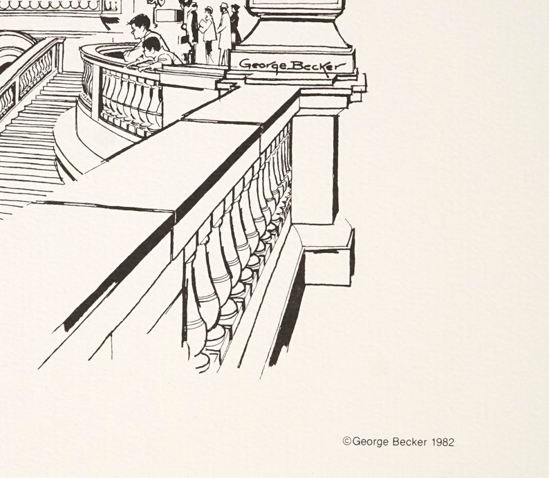 1982 George Becker Chicago Print Landmarks Buildings Chicago | Etsy