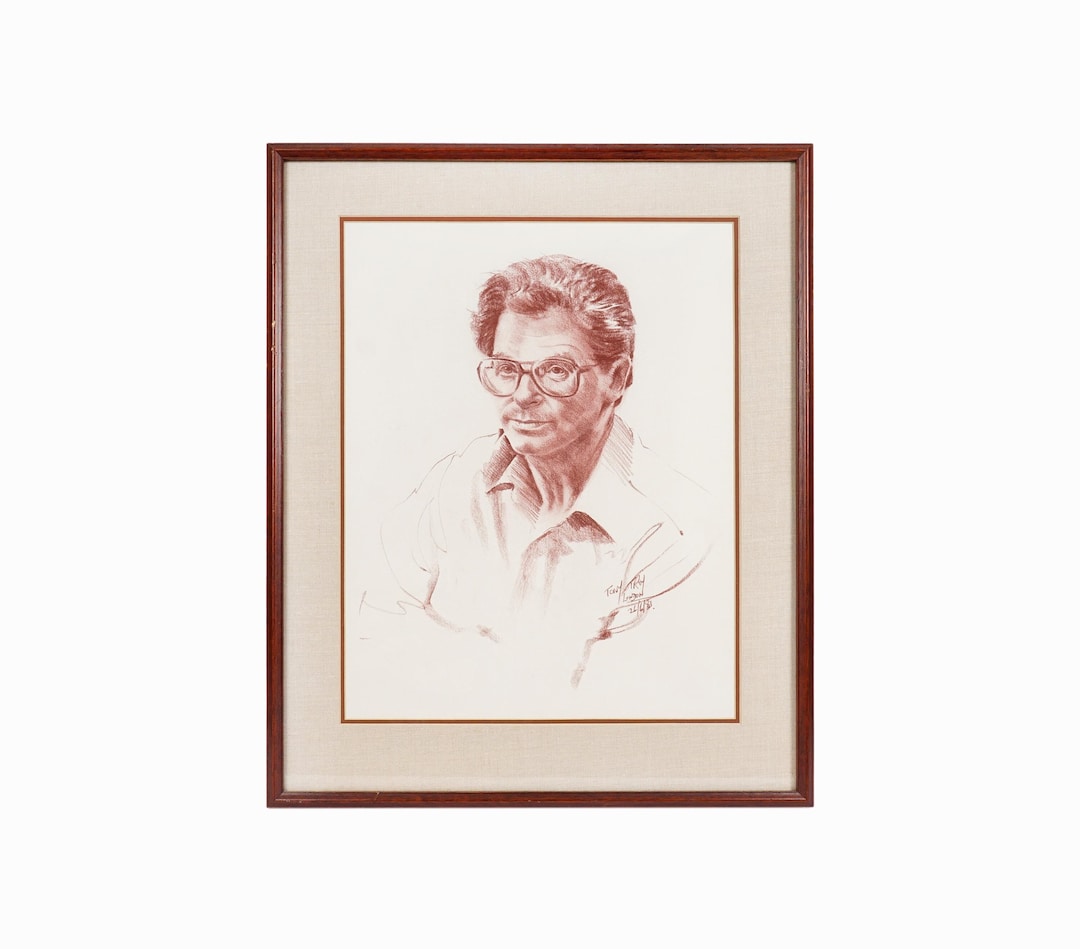 1983 Tony Troy Drawing on Paper London United Kingdom Vintage Conté ...