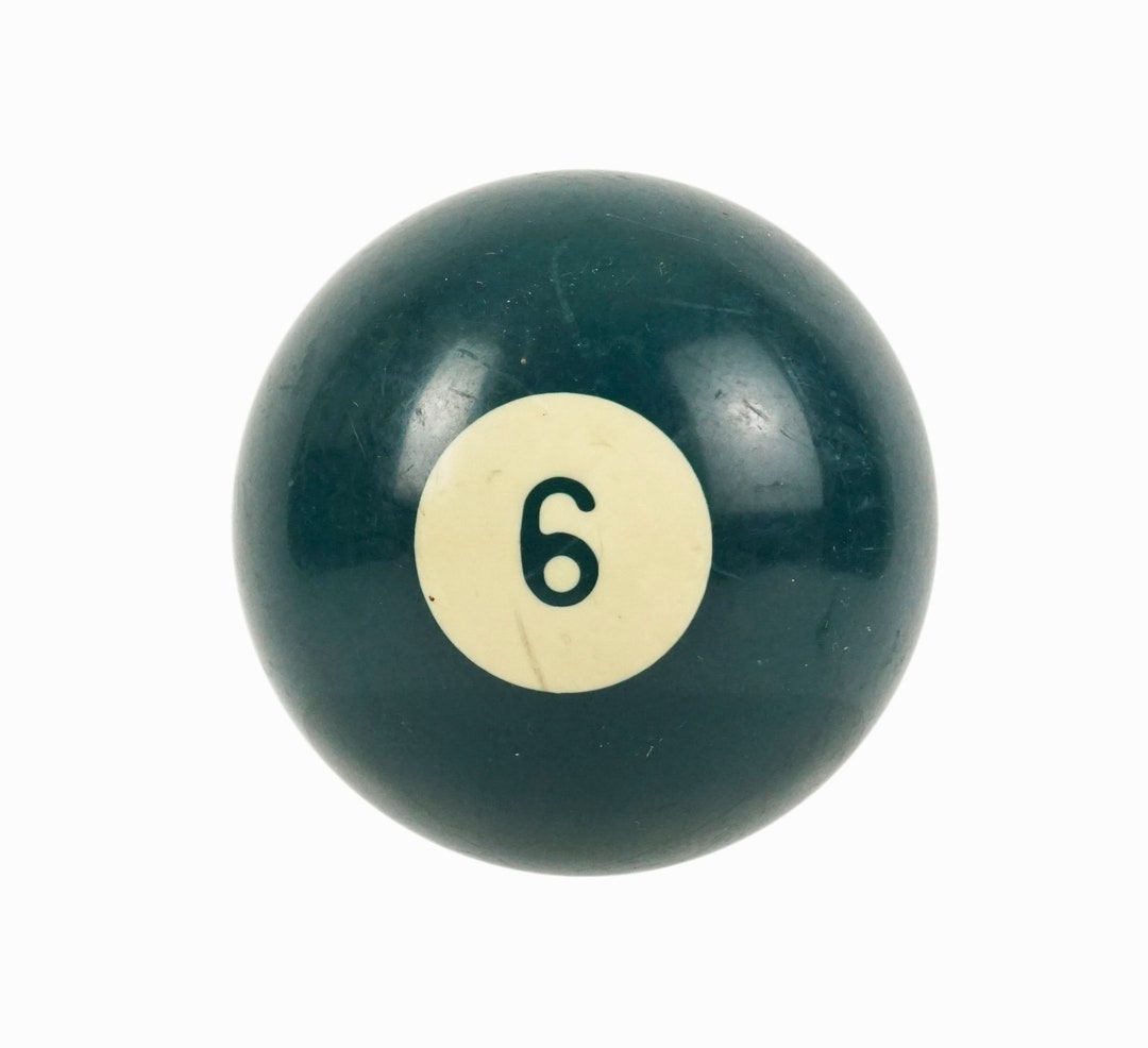 2.25" Pool Ball 6 Six VI Green Number Plastic Billiard Ball - Etsy