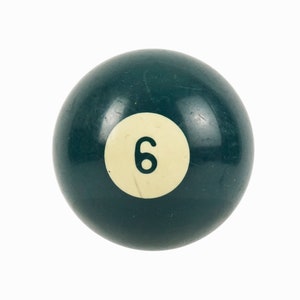 2.25" Pool Ball 6 Six VI Green Number Plastic Billiard Ball - Etsy