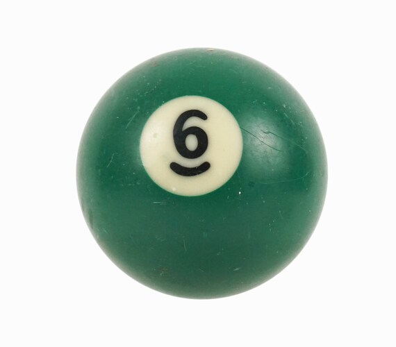 6 Billiard Ball 2.25 Number Six VI Solid Solids Green | Etsy