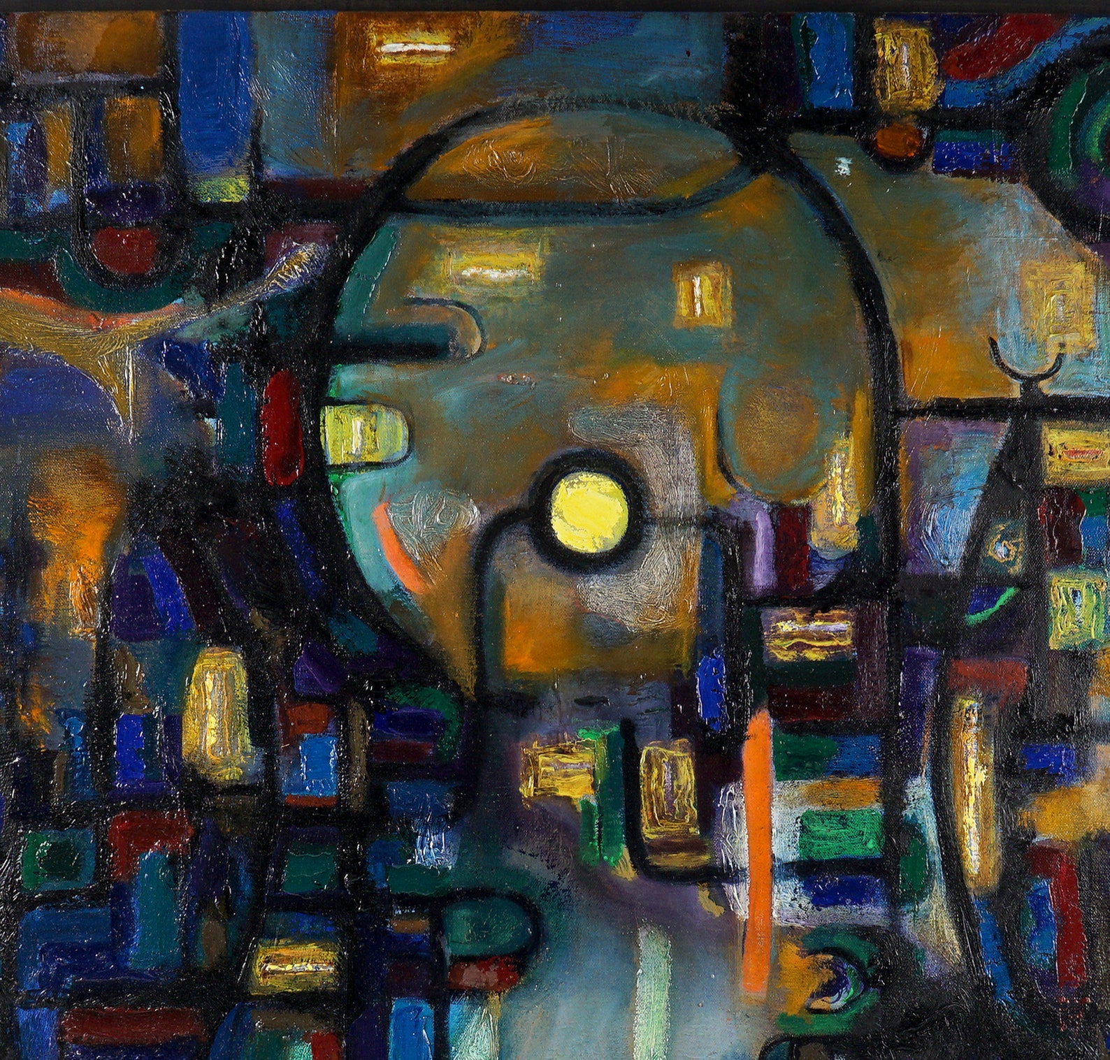 1978 Walter Myers Abstract Oil Painting on Canvas Mid Century Modern - Etsy