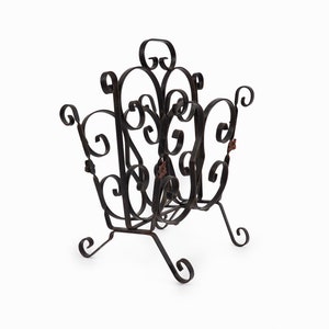 Vintage Metal Magazine Rack Holder Mid Century Modern - Etsy