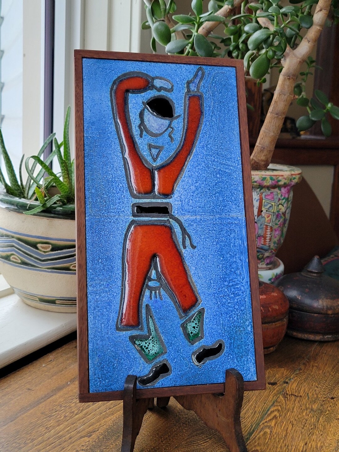 Vintage Ein Reb Art Ceramic Tile Wall Plaque Hassid - Etsy