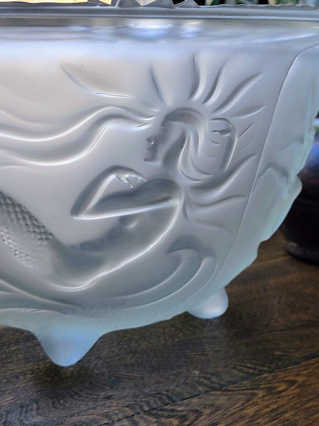 Art Deco Josef Inwald Barolac Frosted Glass Mermaid Bowl - Etsy