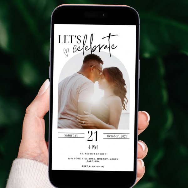 Digital Engagement Invitation Template - Etsy