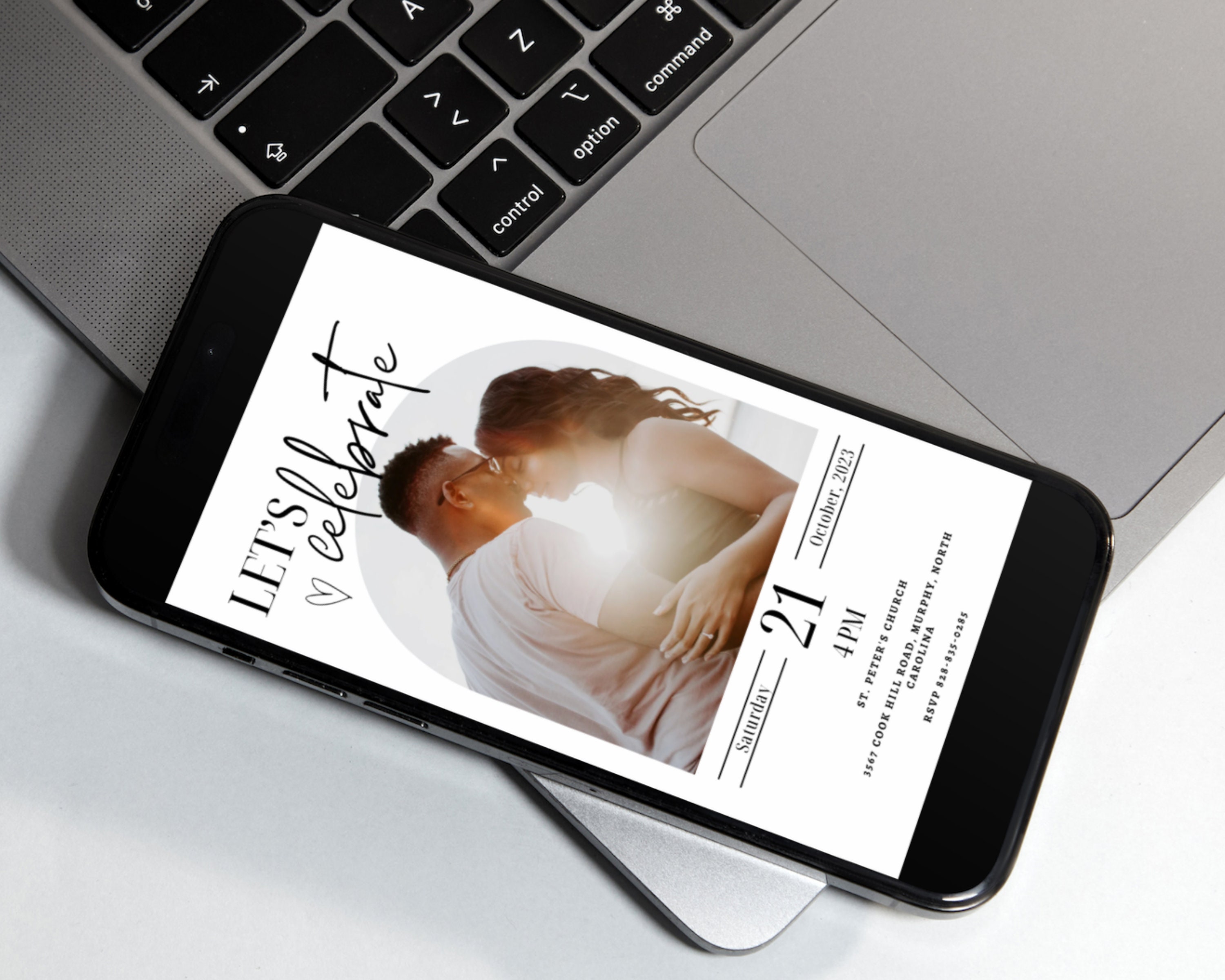 Digital Engagement Party Invitation Template With Photo, Engagement ...