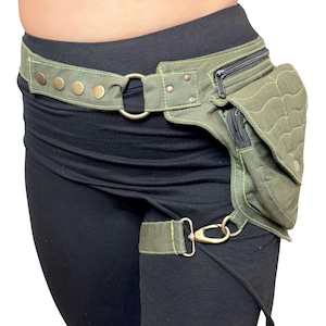 Elven Leaf Satchel Belt Bag: Festival Utility Belt, Leg Purse - Etsy