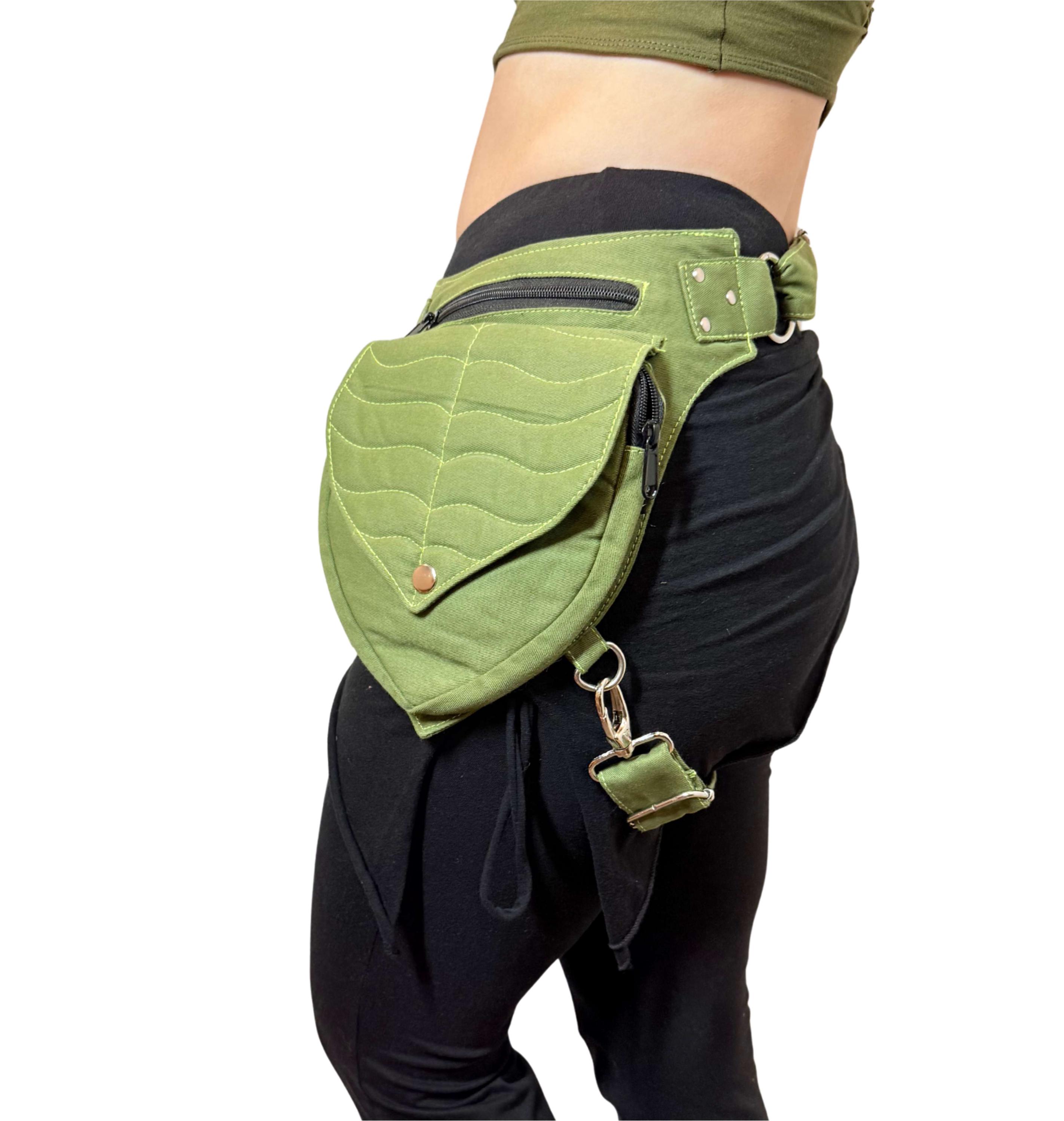 Elven Leaf Satchel Belt Bag: Festival Utility Belt, Leg Purse - Etsy