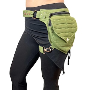 Elven Leaf Satchel Belt Bag: Festival Utility Belt, Leg Purse - Etsy