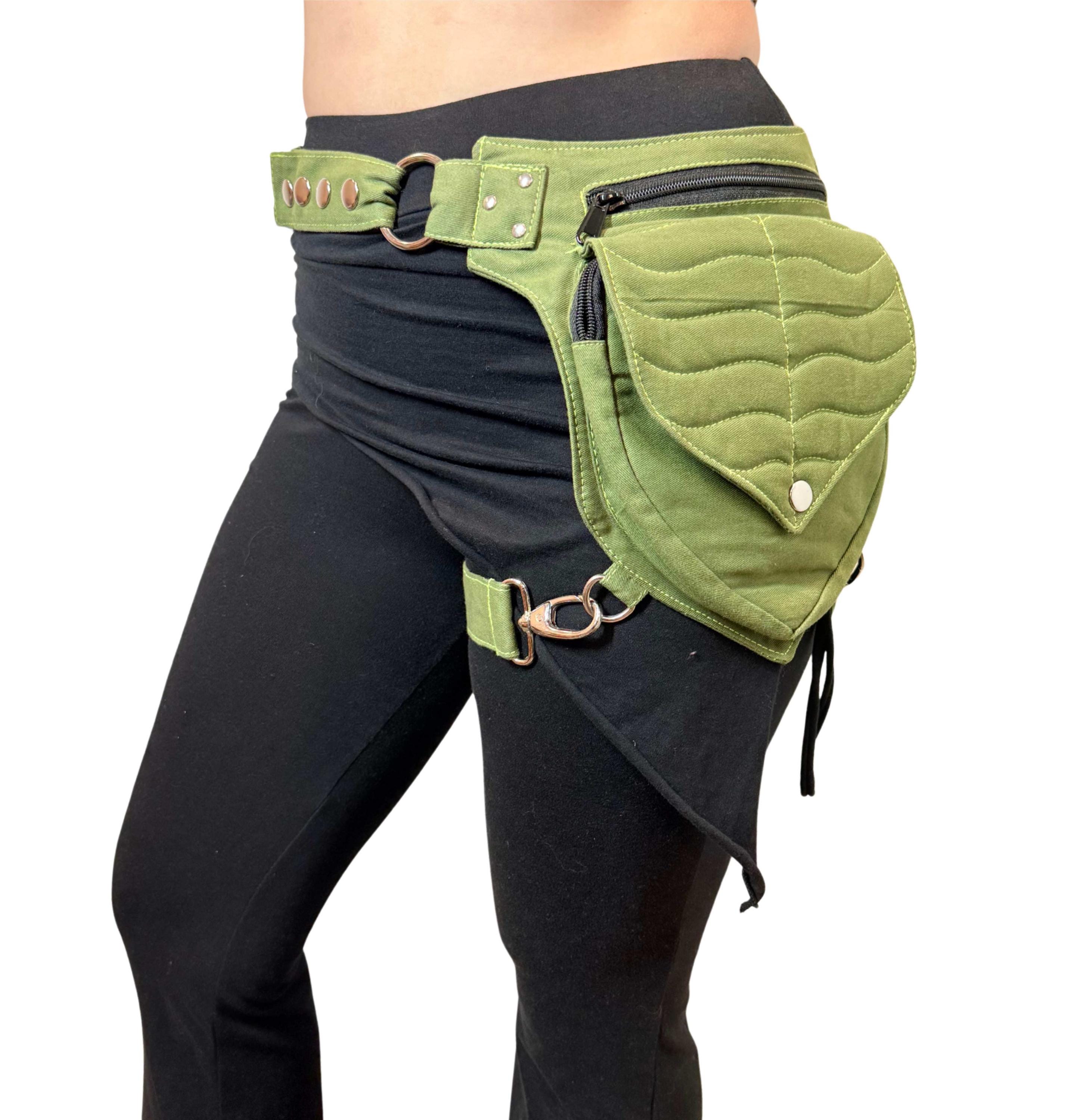 Elven Leaf Satchel Belt Bag: Festival Utility Belt, Leg Purse - Etsy