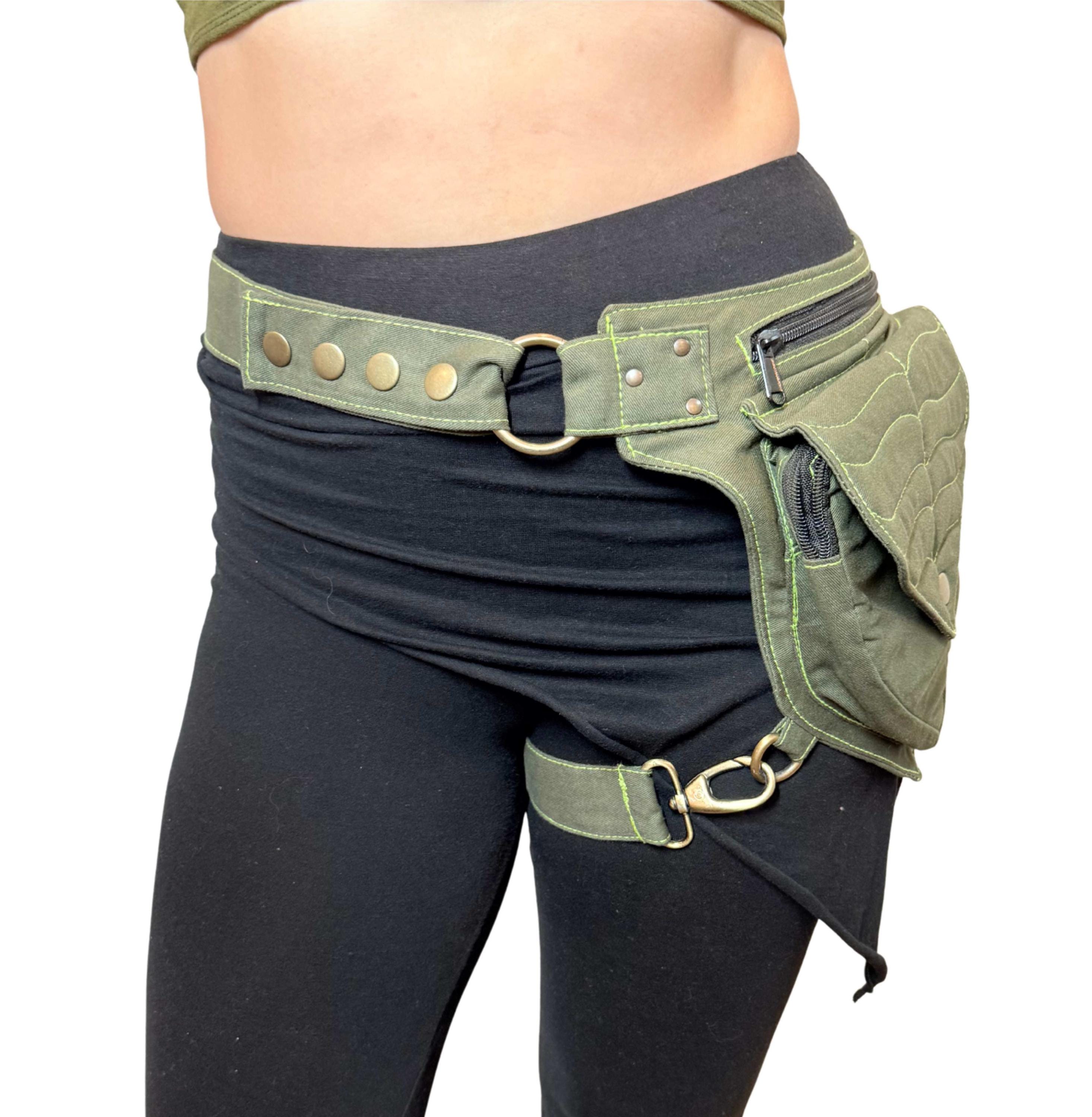 Elven Leaf Satchel Belt Bag: Festival Utility Belt, Leg Purse - Etsy